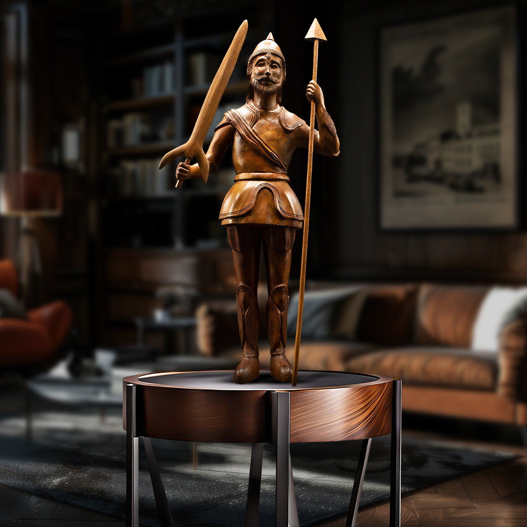 Wooden Arm Man Sculpture, Handcrafted Statement Décor | Drawing Room S ...